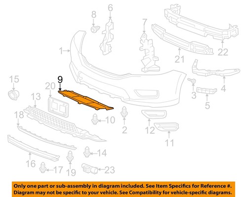 2013-2015 Honda OEM Accord Front Bumper Lower Duct | 71107T2AA00 ...