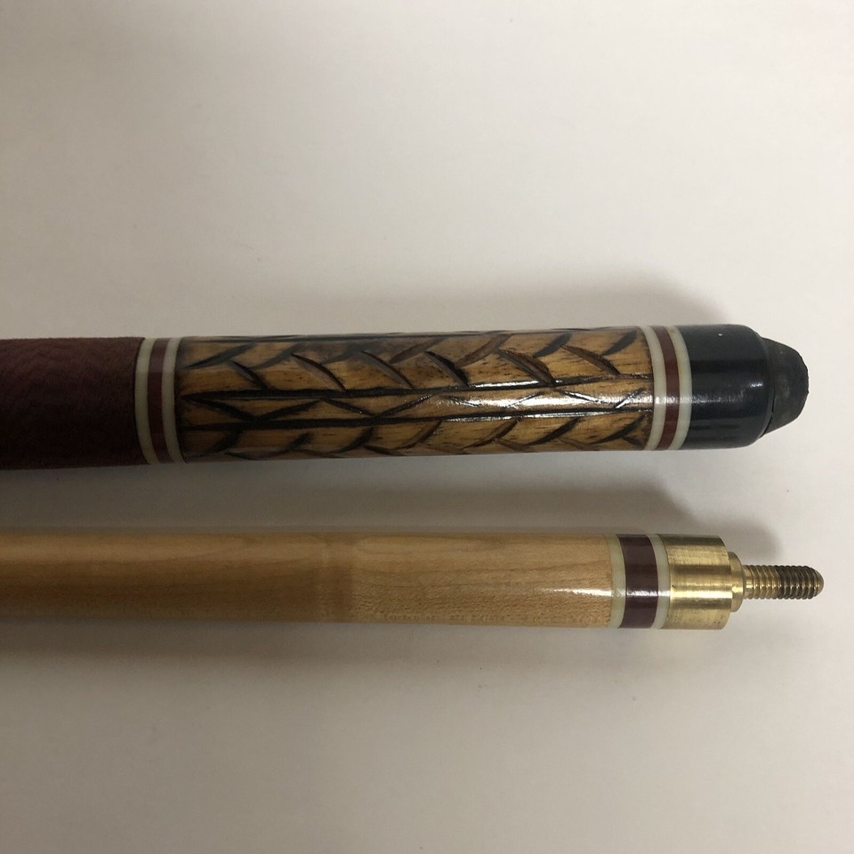 Vintage Unbranded 2-piece Screw In Carved Wood Pool Cue Stick | eBay