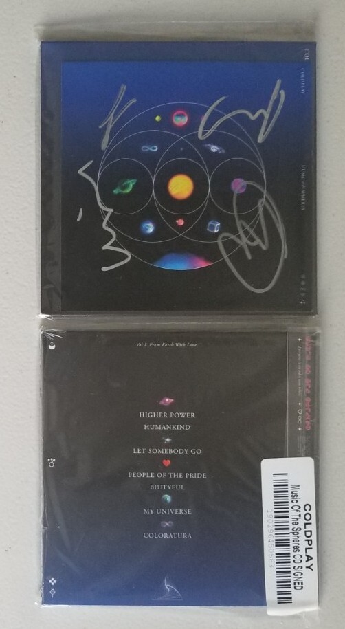 Coldplay Full Band Signed Autographed Music Of The Spheres CD Still ...