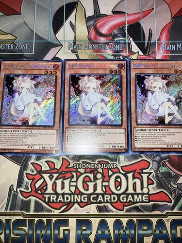 3x Ash Blossom & Joyous Spring Secret Rare RA04-EN025 Yugioh Playset | eBay