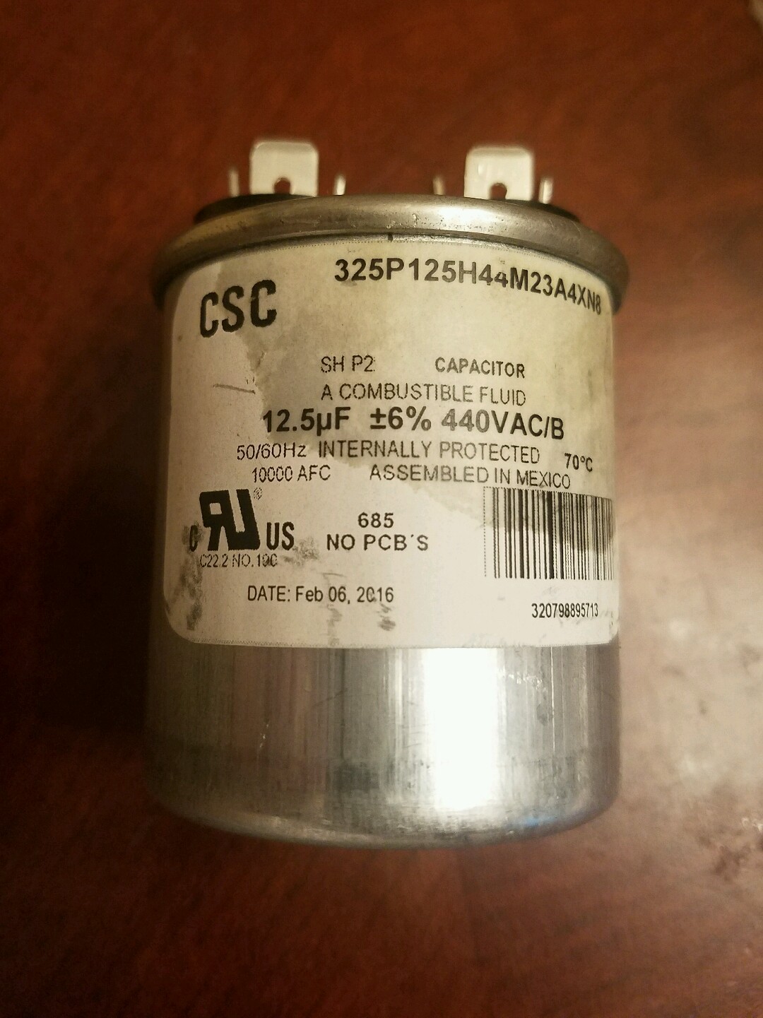 CSC RUN CAPACITOR 12.5 MF 440 VAC 50/60 HZ | eBay