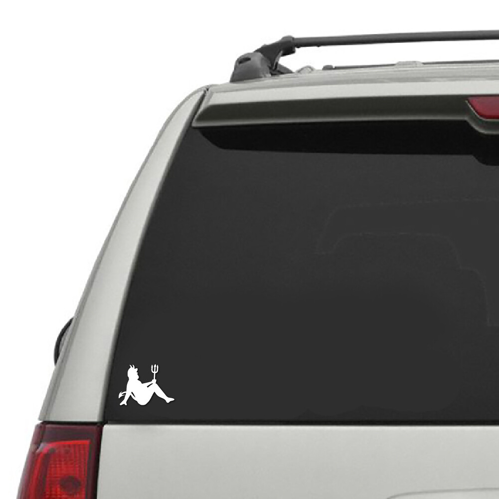 (PAIR) Trucker Mud Flap Chubby Devil Guy VINYL STICKER DECAL SILHOUETTE ...