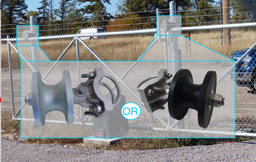 (2) Chain Link Rolling Gate NYLON TRACK ROLLERS: 2" x 1-5/8" Track ...