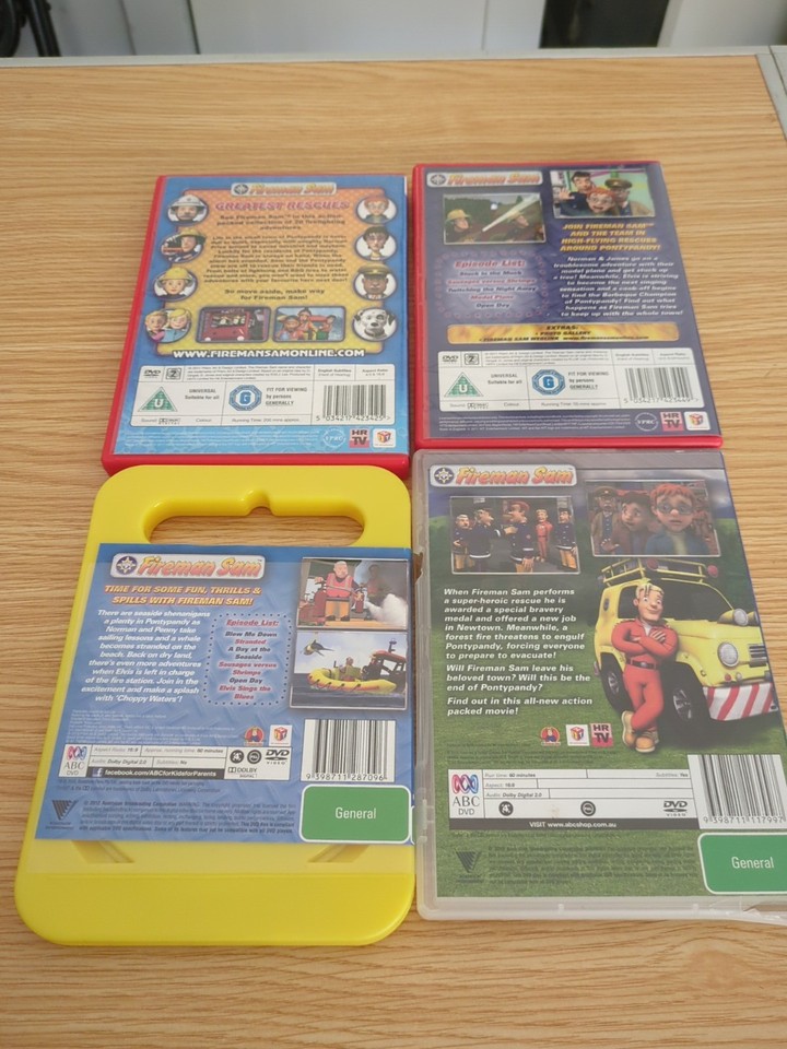 Fireman Sam DVDs x 4 | eBay Australia