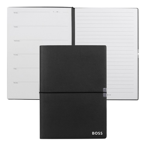 Hugo Boss Elegance Storyline Black Agenda A5 Notebook 5420056169165| eBay