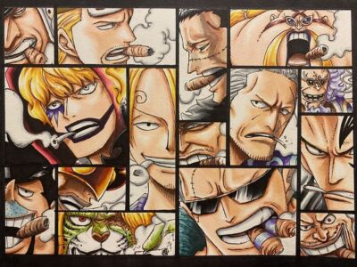 ONE PIECE blackbeard pirates marine red hair benn Custom Gaming Mat ...