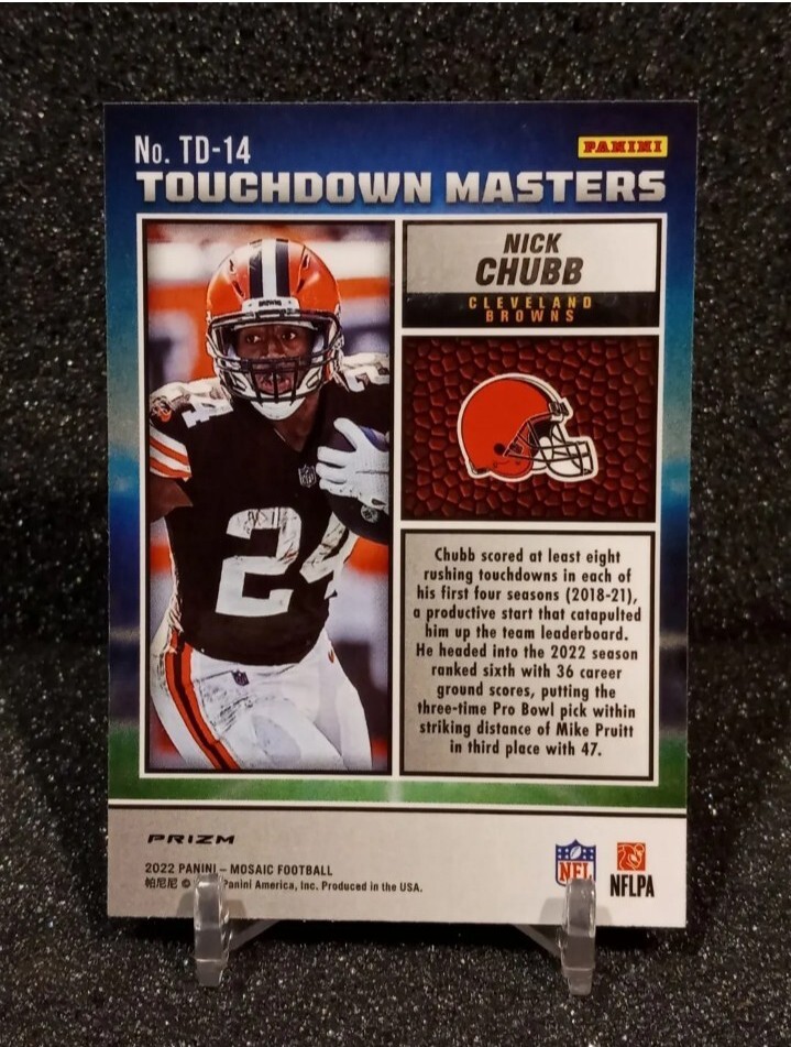 Nick Chubb - Mosaic NFL 2022 - Touchdown Masters Prizm Football Card TD ...