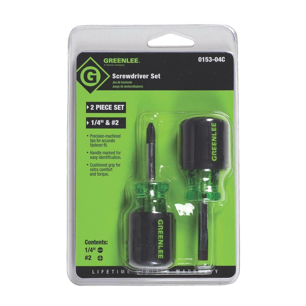 Greenlee 0153-04C Stubby Screwdriver Set 2 Piece 2-Piece Set for sale ...