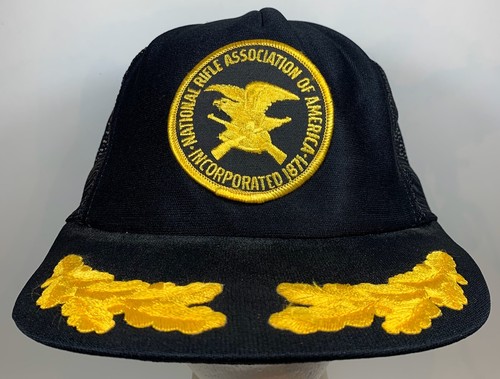70s Vintage NRA National Rifle Association Hat Trucker Cap Black Patch ...