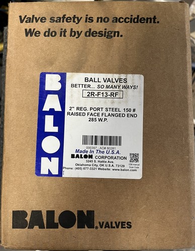 Balon 2” Ball Valve 2R-F13-RF 2” Reg Port Steel 150# Raised Face ...