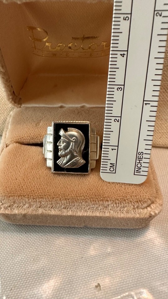 Vintage Ostby Barton Roman Soldier Sterling Silver Ring | eBay