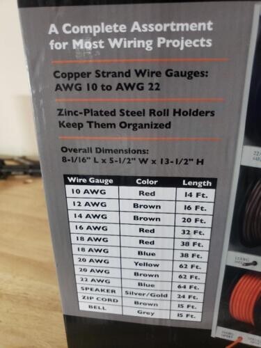 ASSORTED AUTO HOME ELECTRIC ELECTRICAL COPPER WIRE ASSORTMENT ROLLS ...