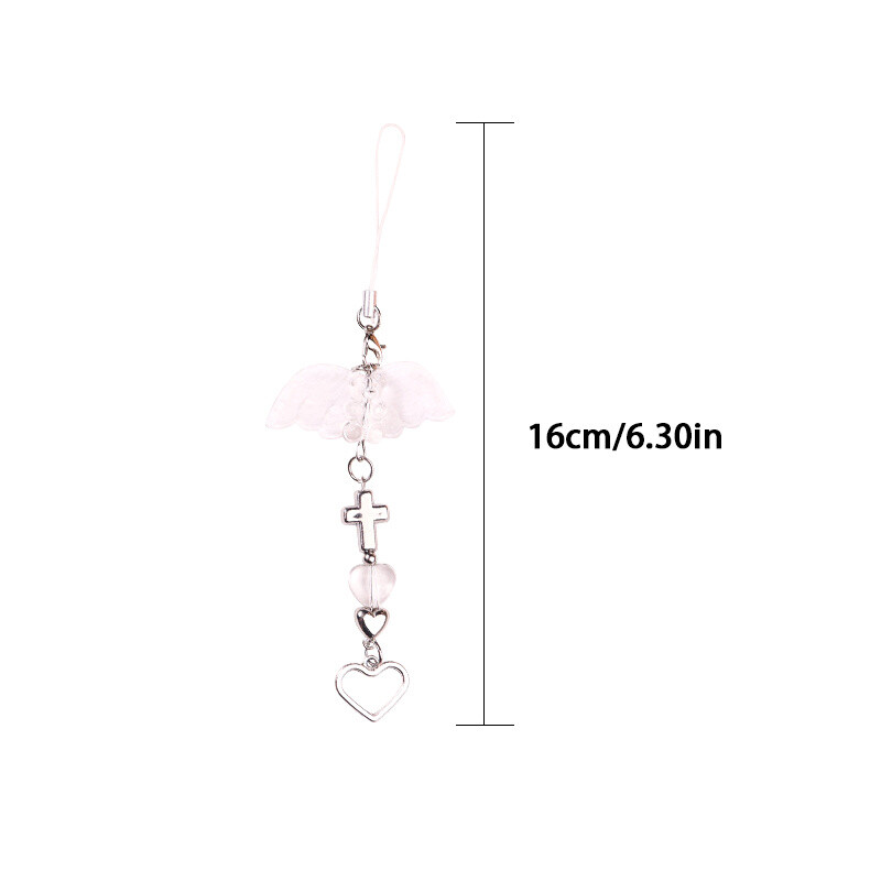Cute Creative Angel Mobile Phone Pendant Kawaii Wings Sweet Fairy Bag ...