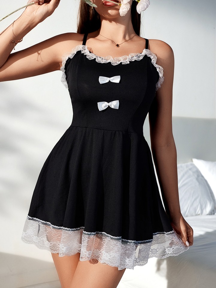 Women's Sexy-Lingerie Babydoll G-string Sleepwear Underwear Lace Dress ...