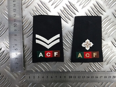 Royal Tank Regiment RTR ACF Black Rank Slides Genuine British - NEW ...