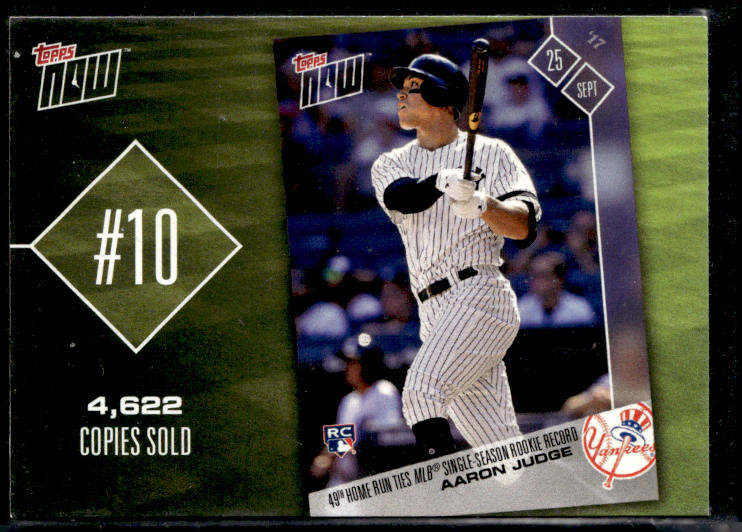 2018 Topps #TN-10 Aaron Judge Topps Now Top 10 | eBay