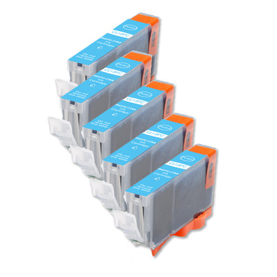 5 PK PHOTO CYAN Replacement Ink for Canon BCI-6PC S800 S820 S830 S900 ...