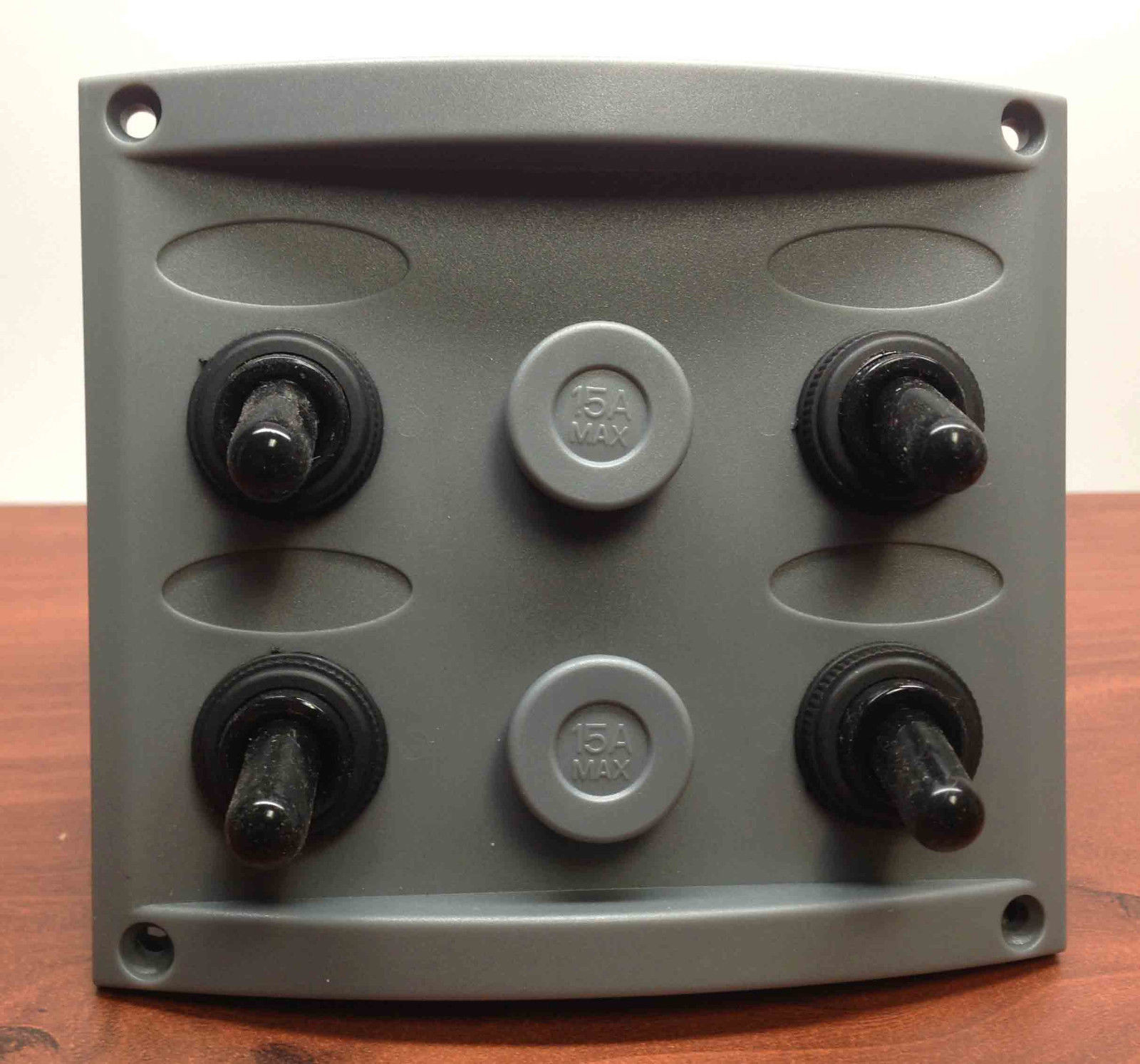 MARINE BOAT GREY 4 GANG IP65 SWITCH PANEL NEOPRENE CAPPED SWITCHES | eBay