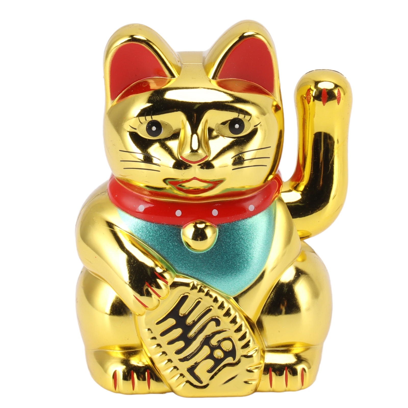 Solar Powered Waving Lucky Cat Solar Powered Gold Welcoming Waving Hand ...