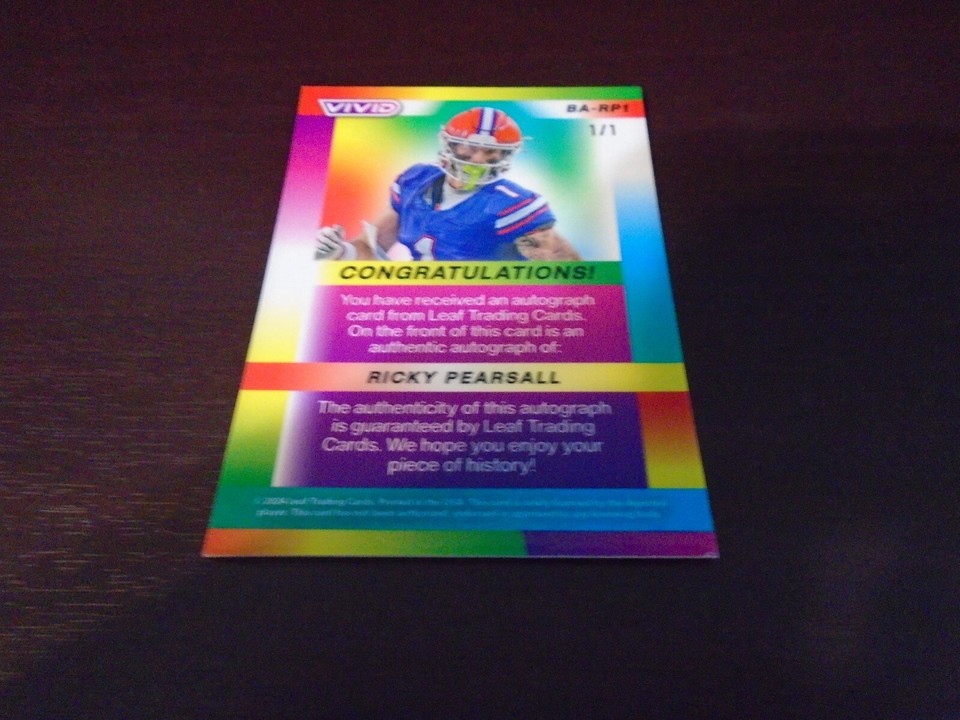 2024 Leaf Metal Ricky Pearsall Laser Teal Parallel Rookie Card 1/1 | eBay