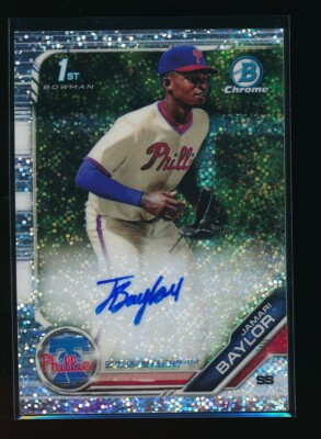 JAMARI BAYLOR AUTO 2019 Bowman Chrome Draft Autograph SPARKLES ...
