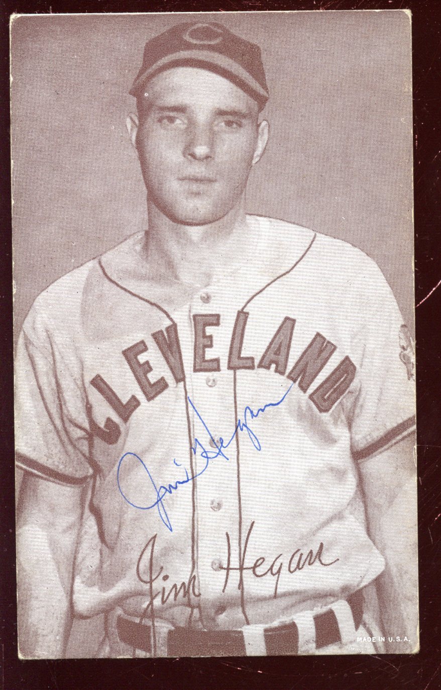 1947/1966 Exhibit Supply Baseball Card Jim Hegan Autographed VGEX ...