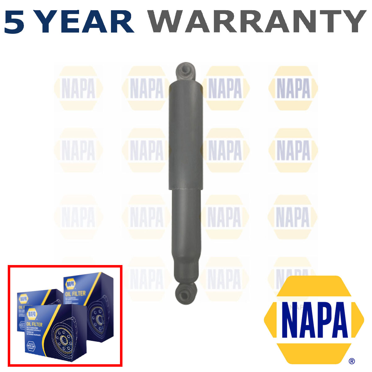 NAPA Rear Suspension Shock Absorber Fits LDV Convoy 1996-2006 2.4 D ...