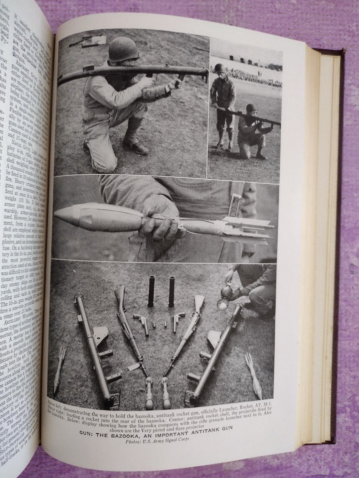 Grolier Encyclopedia Set of 11 Volumes 1944 Vintage Maroon Hardcover ...