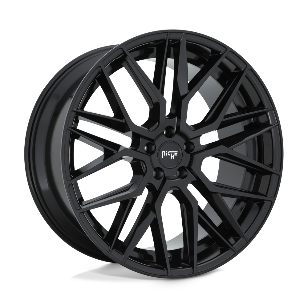 (Set of 4) Niche 1PC M224 GAMMA Wheels 22x10.5 5x130 +35 mm Black Rims ...