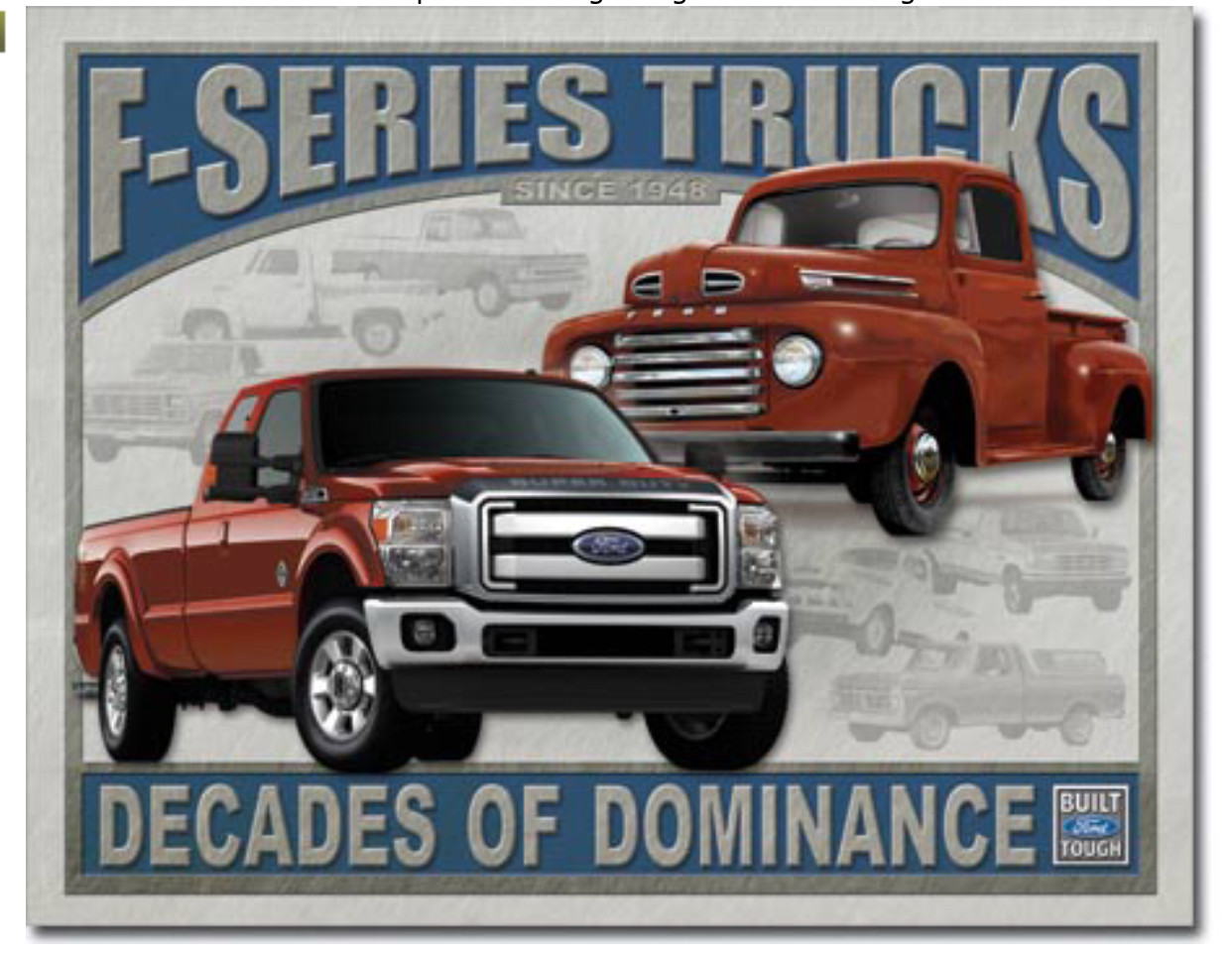 Ford f-series trucks Metal tin sign F150 F100 home garage Shop Wall ...