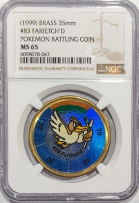 1999 Pokemon Battling Coin FARFETCH'D #83 - NGC MS65 | eBay