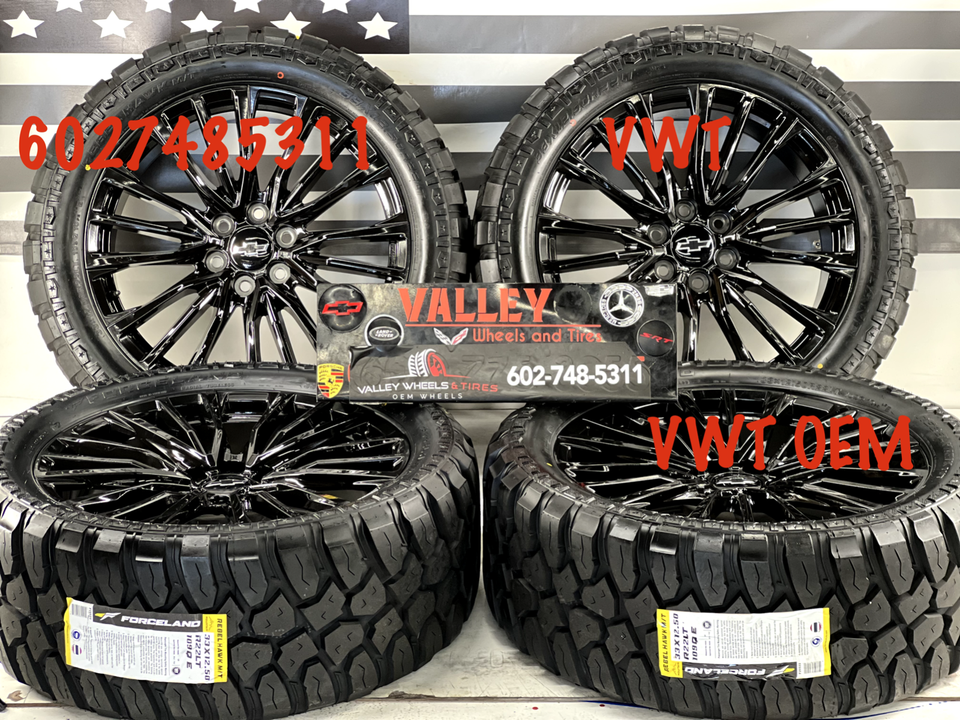 22" CHEVY SILVERADO TAHOE GMC 1500 Z71 TRAILBOSS RIMS/TIRES OFFROAD ...
