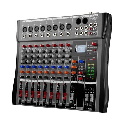 Professional DJ Audio Mixer - 8 Channel DJ Bluetooth Controller Sound ...