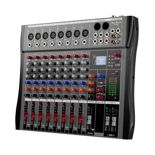 Professional DJ Audio Mixer - 8 Channel DJ Bluetooth Controller Sound ...