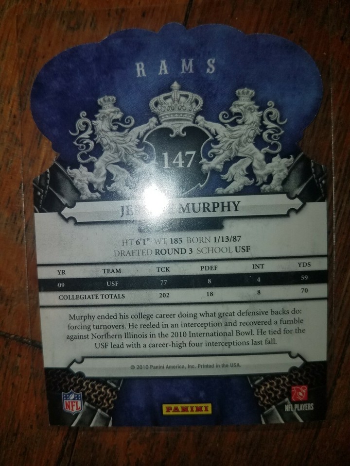 2010 Crown Football Jerome Murphy Rookie Mint To Near Mint Condition | eBay