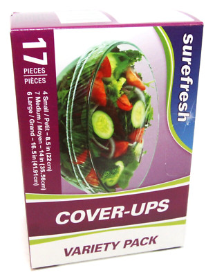 Surefresh Elastic Food Cover Ups Storage Bowl Covers Tops Variety Pack ...