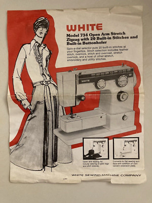Vintage NIB White Sewing Machine Model 734 Open Box Never Used | eBay