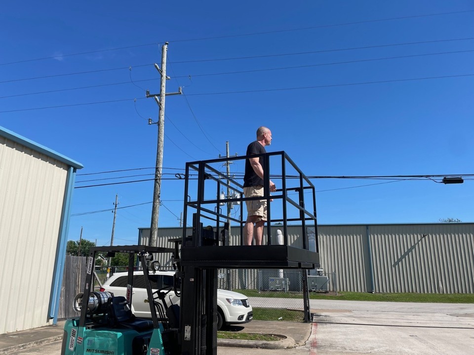 USA Attachments 4' x 6' Mesh Telehandler Work Platform, Man Safety ...