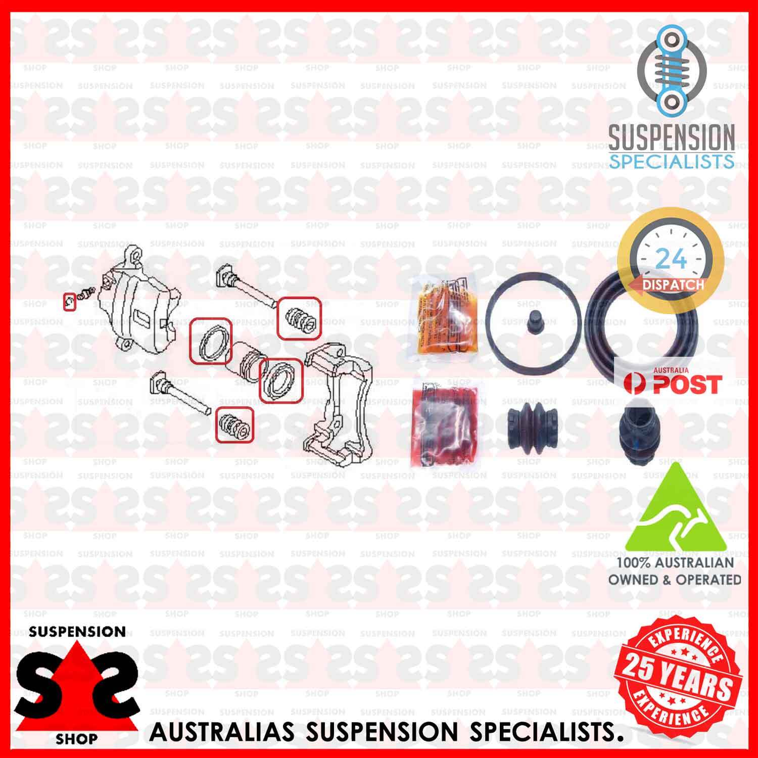 Front Axle Repair Kit, Brake Caliper Suit RENAULT Kangoo Express (Fw0/1 ...