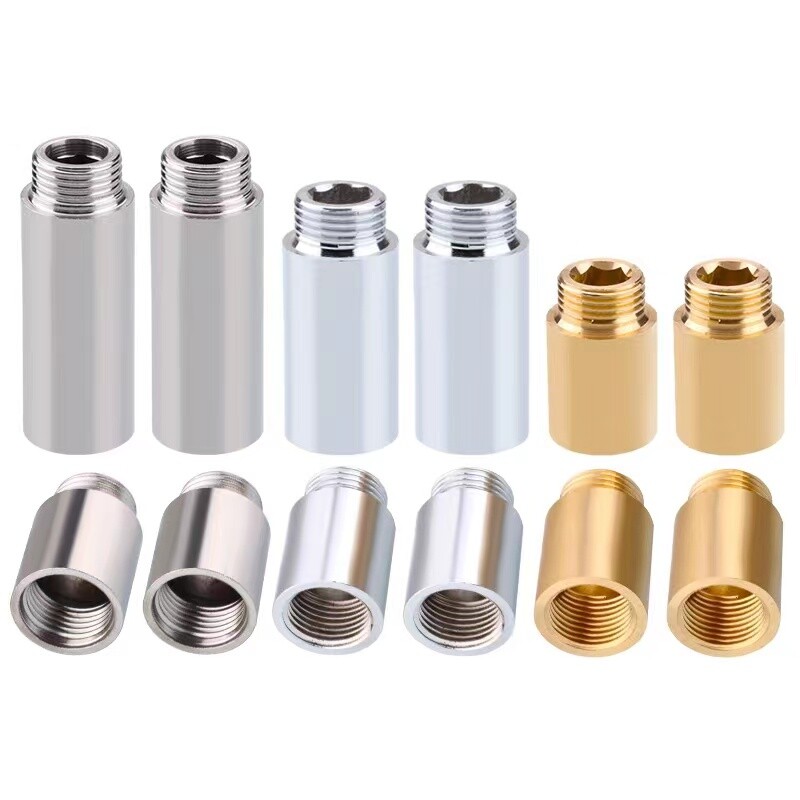 Stainles Steel Brass Chrome Radiator Valve Extension.10-60mm long 1/2 ...
