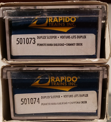 Rapido Trains Inc Lightweight Coaches (2) Pennsylvania PRR Lighted N ...