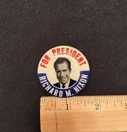Richard Nixon VINTAGE Campaign Pinback Button 'Nixon for President' | eBay