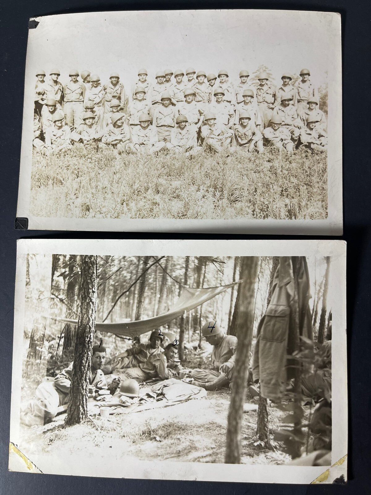 2 July 1943 Camp Pickett Va. Photo 7 1/8" W X 5" H B&W 4 Identified ...