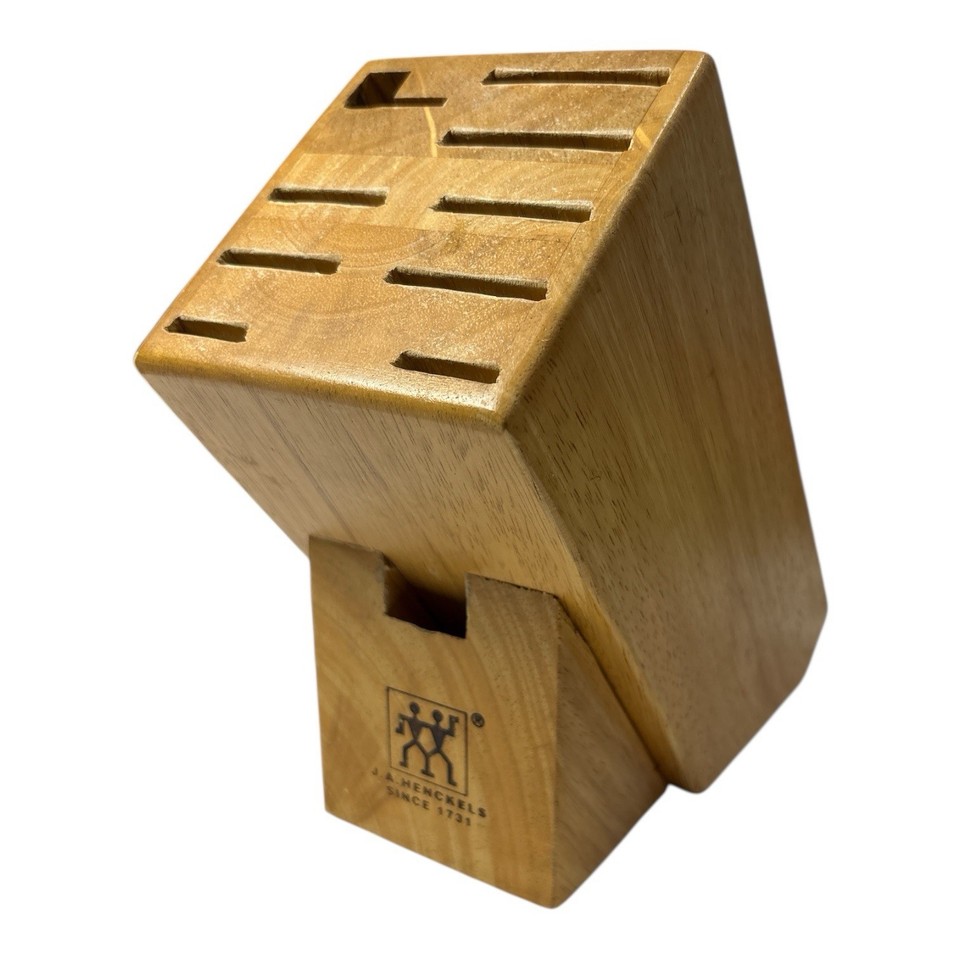 Zwilling J. A. Henckels 10 Slot Wooden Solid Wood Knife Block Stand ...