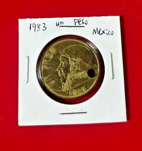 1983 UN PESO COIN MEXICO GOLDEN COLOR ( HOLED ) | eBay