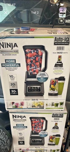 Ninja BN751 Professional Plus DUO Blender, 1400 Peak Watts, 3 Auto-IQ ...