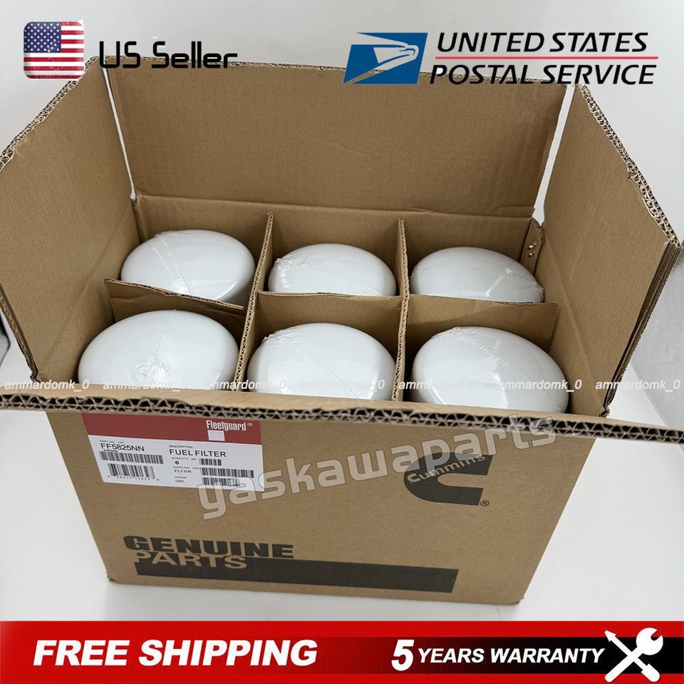 6PCS For Fleet guard Fleetguard FF5825NN 5599456 Fuel Filter NanoNet ...