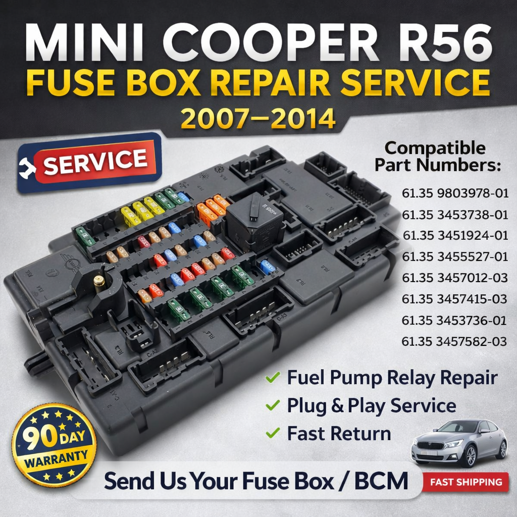 ⚡ Mini Cooper R56 No Start Fix | Fuse Box BCM Repair | Fuel Pump Relay ...