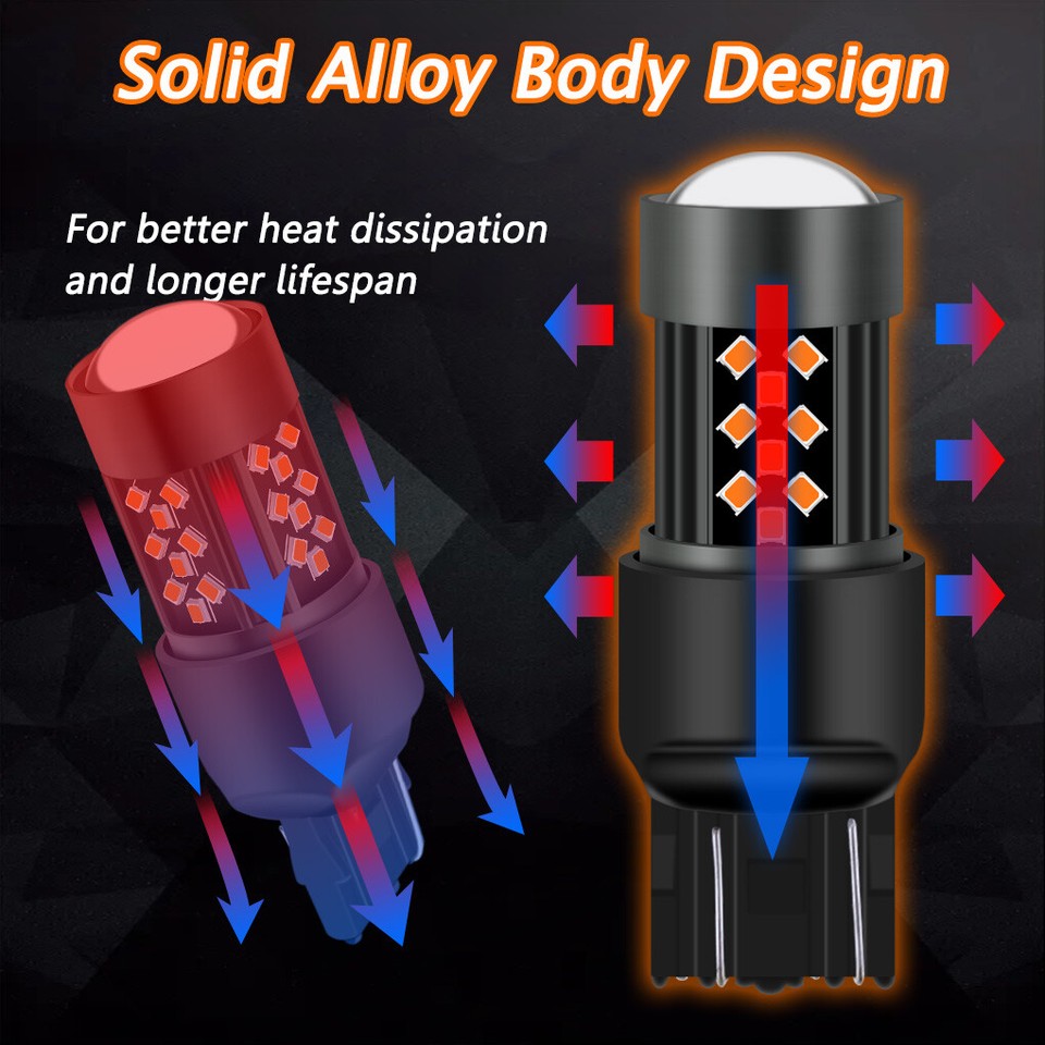 DYNITX 7440 LED Front Blinker Turn Signal Light Bulbs Plug & Play ...