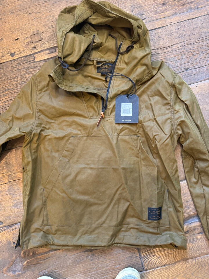 Filson Shelter Cloth Waxed Anorak 20264533 USA Medium Dark Tan Khaki ...
